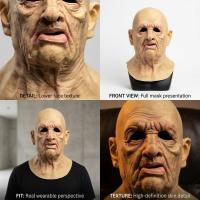 China Realistic Ultra-Creepy Wrinkled Old Man Latex Mask, Elderly Face Cover for Halloween Costume & Pranks for sale