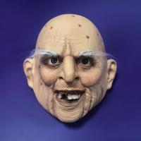 China Halloween Creepy Old Man Mask Realistic Latex Full Head Grandpa Mask with Wrinkles for Cosplay Party Prank Props for sale