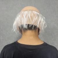 China Halloween Old Man Mask Creepy Grandpa Mask with White Hair realistic Latex Wrinkle Face Headpiece Funny Cosplay Props for sale