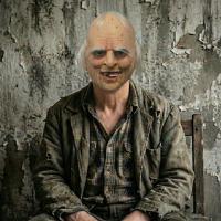 China Halloween Old Man Mask Creepy Grandpa Mask with White Hair realistic Latex Wrinkle Face Headpiece Funny Cosplay Props for sale