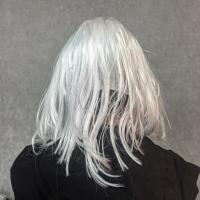China Pale Ghoul Horror Latex Mask - Creepy Full Head Undead Monster Headpiece with White Hair for Halloween Costume & Cosplay Props for sale