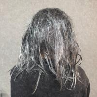China Scary Evil Witch Mask with Long Grey Hair, Realistic Old Hag Latex Mask for Halloween Cosplay Horror Costume Props for sale