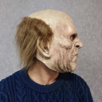China Realistic Old Man Horror Latex Mask with Ginger Hair - Scary Creepy Senior Face for Adults Halloween Costume Party Cosplay Props for sale