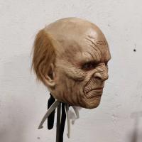 China Realistic Old Man Horror Latex Mask with Ginger Hair - Scary Creepy Senior Face for Adults Halloween Costume Party Cosplay Props for sale