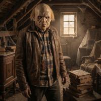 China Realistic Old Man Horror Latex Mask with Ginger Hair - Scary Creepy Senior Face for Adults Halloween Costume Party Cosplay Props for sale