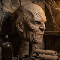 China Realistic Old Man Horror Latex Mask with Ginger Hair - Scary Creepy Senior Face for Adults Halloween Costume Party Cosplay Props for sale