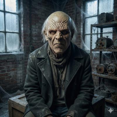 China Realistic Old Man Horror Latex Mask with Ginger Hair - Scary Creepy Senior Face for Adults Halloween Costume Party Cosplay Props for sale