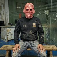 China Realistic Burned Man Horror Latex Mask with Scarred Skin - Terrifying Creepy Face Disguise for Adult Halloween Cosplay Costume Party Props for sale