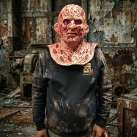 China Realistic Burned Man Horror Latex Mask with Scarred Skin - Terrifying Creepy Face Disguise for Adult Halloween Cosplay Costume Party Props for sale