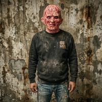 China Realistic Burned Man Horror Latex Mask with Scarred Skin - Terrifying Creepy Face Disguise for Adult Halloween Cosplay Costume Party Props for sale