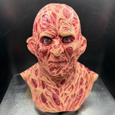 China Realistic Burned Man Horror Latex Mask with Scarred Skin - Terrifying Creepy Face Disguise for Adult Halloween Cosplay Costume Party Props for sale