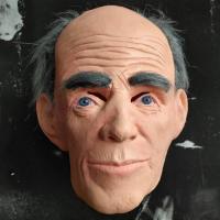 China Realistic Old Man Latex Mask with Grey Hair - Wrinkly Grandpa Headpiece for Adult Halloween Costume Cosplay Party Props for sale