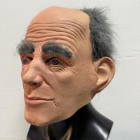 China Realistic Old Man Latex Mask with Grey Hair - Wrinkly Grandpa Headpiece for Adult Halloween Costume Cosplay Party Props for sale