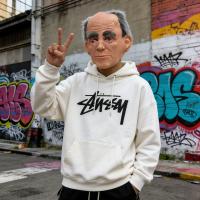China Realistic Old Man Latex Mask with Grey Hair - Wrinkly Grandpa Headpiece for Adult Halloween Costume Cosplay Party Props for sale