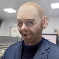 China Funny Realistic Old Man Mask with Beard - Creepy Bald Headpiece with Crooked Teeth for Adult Halloween Cosplay Party Props for sale