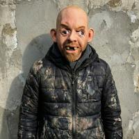 China Funny Realistic Old Man Mask with Beard - Creepy Bald Headpiece with Crooked Teeth for Adult Halloween Cosplay Party Props for sale
