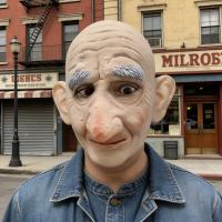 China Old Man Latex Mask - Grandfather Head Mask for Halloween & Cosplay for sale