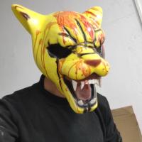 China Creepy Cat Mask with Terrifying Design Premium Latex Material and Full Head Coverage for Halloween for sale