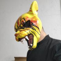 China Creepy Cat Mask with Terrifying Design Premium Latex Material and Full Head Coverage for Halloween for sale
