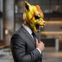 China Creepy Cat Mask with Terrifying Design Premium Latex Material and Full Head Coverage for Halloween for sale