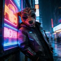 China Fierce Beast Design Latex Mask with Premium Latex Material and Full Head Coverage for Halloween and Cosplay for sale