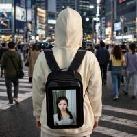 China Smart Programmable LED Backpack with Screen, Customizable Digital Display for Travel, School, and Business - Unisex for sale