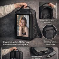 China Smart Programmable LED Backpack with Screen, Customizable Digital Display for Travel, School, and Business - Unisex for sale