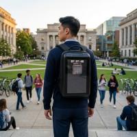 China Smart Programmable LED Backpack with Screen, Customizable Digital Display for Travel, School, and Business - Unisex for sale