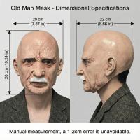 China Full Head Mask Latex Realistic Men Face Beard Halloween Costume Party Props Old Man Latex Halloween Mask Cosplay Party Headgear for sale