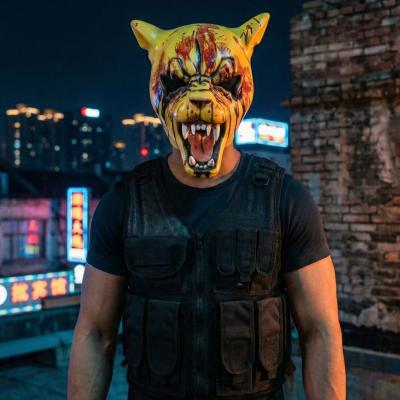 China Hotline Cosplay Miami Tiger Tony Mask Breathable Comfortable Design for Adult & Kids Halloween Party Essential Costume Accessory for sale