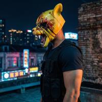 China Hotline Cosplay Miami Tiger Tony Mask Breathable Comfortable Design for Adult & Kids Halloween Party Essential Costume Accessory for sale