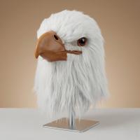 China Realistic Bald Eagle Head Mask White Feather Latex Animal Mask For Halloween Cosplay Party Prop for sale