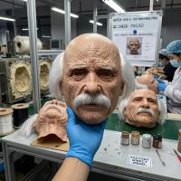 China Realistic Human Features Latex Face Covering - One Size Fit Most Theatrical Mask for Plays and Film Shoots for sale