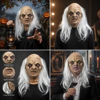 China Latex Material Creepy Mask for Halloween Events - One Size Fit Most Scary Mask for Horror Themed Parties for sale
