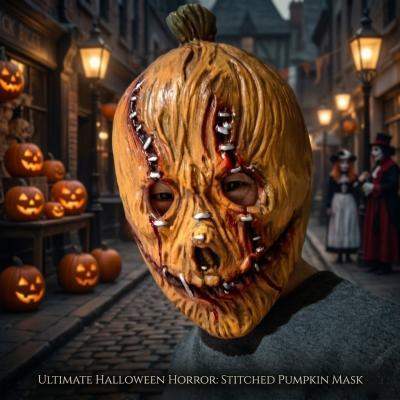 China Latex Halloween Mask with Unique and Eye-Catching Designs for One Size Fit Most Costume Parties for sale