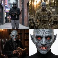 China Latex Material Creepy Masks One Size Fit Most for Halloween Costume Parties and Themed Events for sale