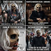 China Realistic Latex Zombie Mask One Size Fit Most for Halloween Parties and Cosplay for sale