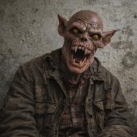China Terrifying Vampire Bat Latex Mask for Halloween Cosplay - Lightweight 0.3kg and One Size Fits Most for sale