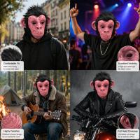 China Realistic Chimpanzee Latex Mask - Full Head Monkey Mask with Faux Fur for Cosplay & Parties for sale