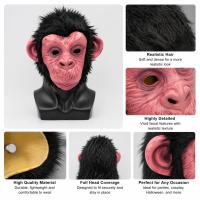 China Realistic Chimpanzee Latex Mask - Full Head Monkey Mask with Faux Fur for Cosplay & Parties for sale