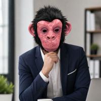 China Realistic Chimpanzee Latex Mask - Full Head Monkey Mask with Faux Fur for Cosplay & Parties for sale