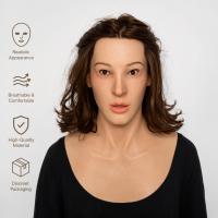 China Ultra-Realistic Female Silicone Mask with Medical-Grade Material and Hyper-Realistic Skin Texture for Professional Cosplay for sale