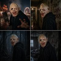 China Realistic Scary Features Latex Material Creepy Masks One Size Fit Most for Halloween and Haunted Houses for sale