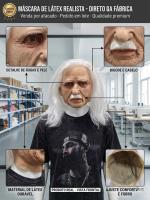 China Deluxe Lifelike Elder Man Human Face Mask, Highly Detailed Realistic Skin Silicone Mask for Cosplay, Halloween, and Pranks for sale