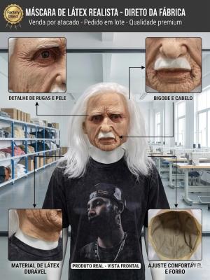 China Deluxe Lifelike Elder Man Human Face Mask, Highly Detailed Realistic Skin Silicone Mask for Cosplay, Halloween, and Pranks for sale