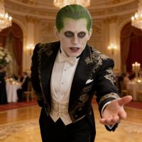 China Realistic Green Hair Evil Clown Mask with Forehead Tattoo - Deluxe Latex Movie Villain Headwear for Halloween & Cosplay Parties for sale