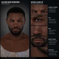 China Realistic Bearded Male Silicone Full Head Mask with Lifelike Human Face, Natural Skin Texture and Facial Hair for Cosplay, Halloween, Masquerade, Stage Performance, Costume Parties and Photoshoots for sale