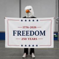 China Patriotic 250th Anniversary Freedom Flag & Realistic Bald Eagle Mask Set for Party Cosplay for sale
