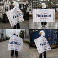 China Patriotic 250th Anniversary Freedom Flag & Realistic Bald Eagle Mask Set for Party Cosplay for sale