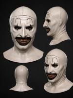 China Hyper-Realistic Silent Horror Clown Silicone Full Head Mask with Creepy Smile and Professional Detail for Halloween Cosplay, Haunted House, Stage Performance and Adult Costume Parties for sale